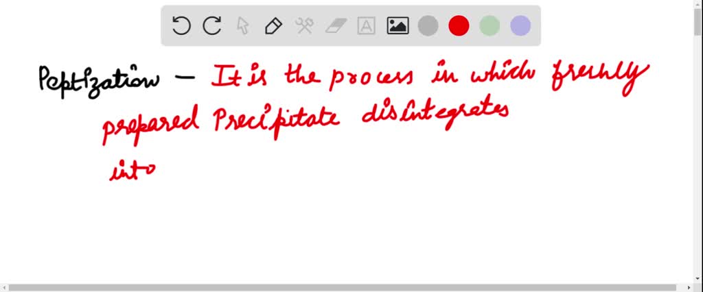 SOLVED:Peptization involves: (a) precipitation of colloidal particles ...