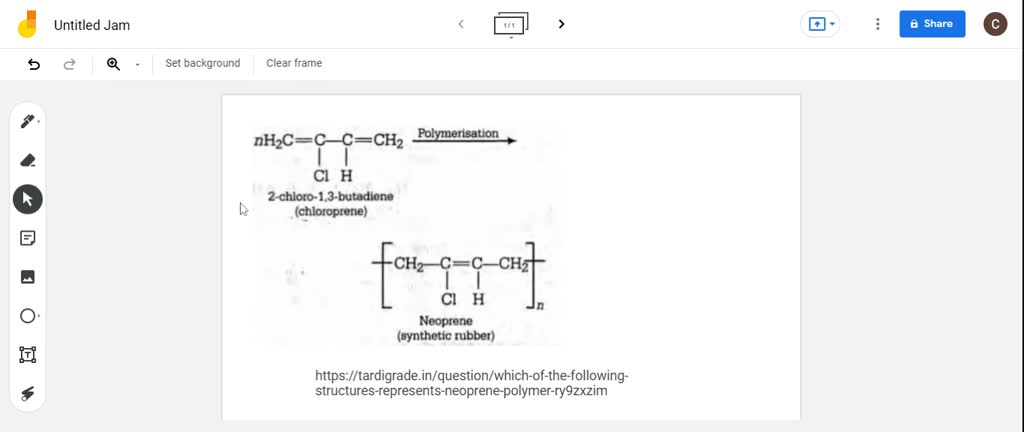 SOLVED:Neoprene is an addition polymer of chloroprene: