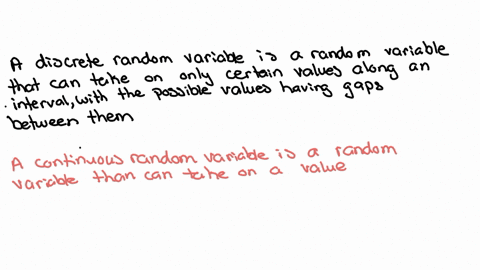 ⏩SOLVED:Indicate whether each of the following random variables is… | Numerade