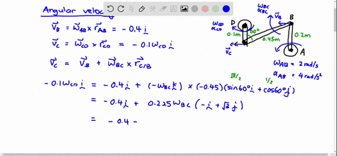 SOLVED:Member A B has the angular motions shown. Determine the angular velocity and angular ...