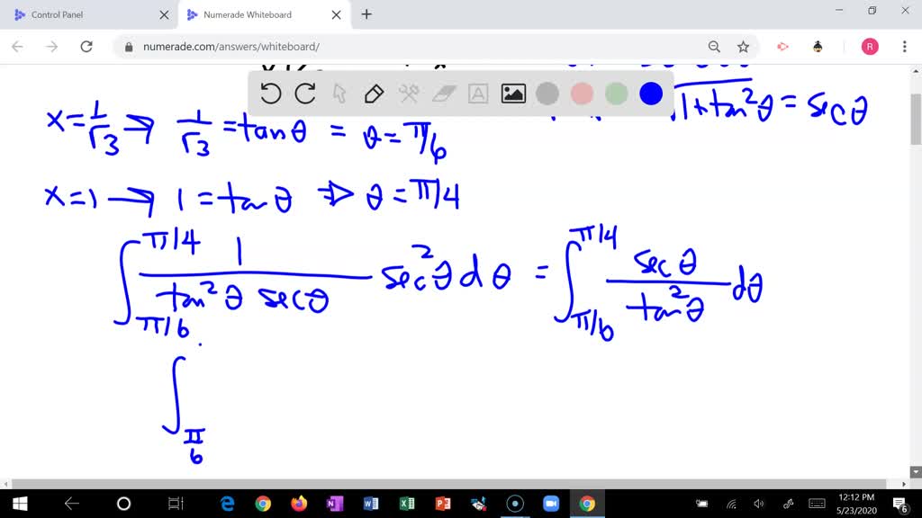 Solved Trigonometric Substitutions Evaluate The Following Integrals Using Trigonometric