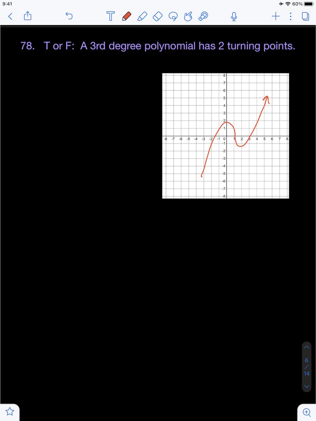 SOLVED:Determine if the statement is true or false. A third-degree ...