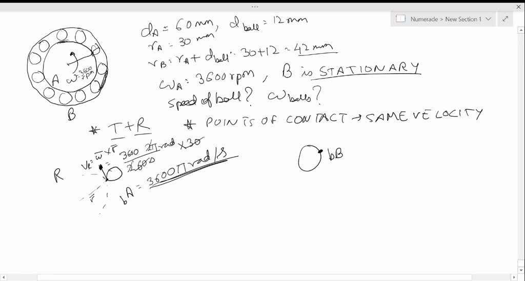 SOLVED: In the simplified sketch of a ball bearing shown, the diameter ...
