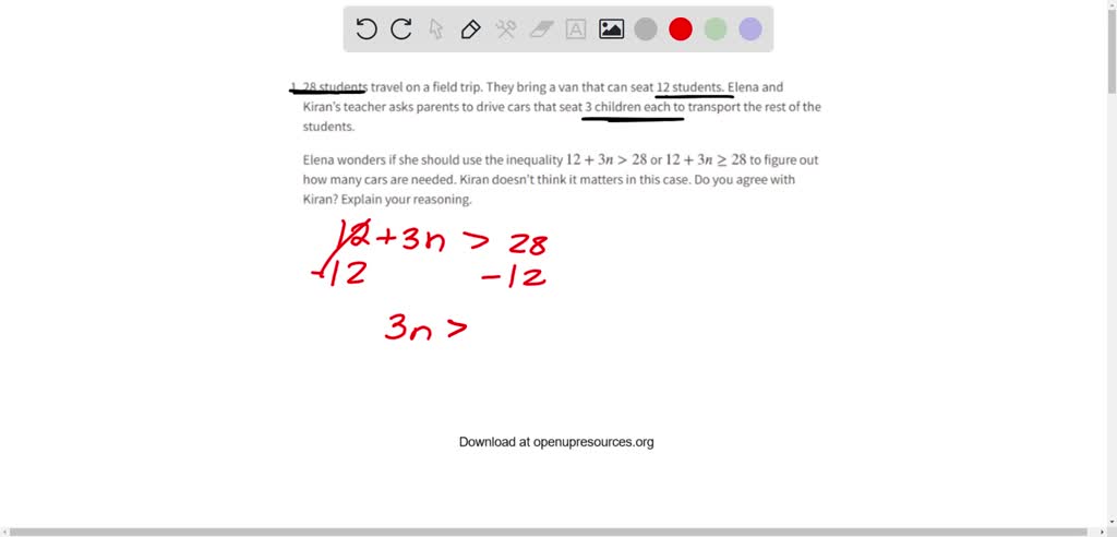 ⏩SOLVED:28 students travel on a field trip. They bring a van that ...