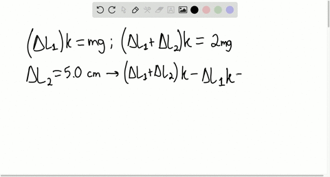 SOLVED: A block hangs in equilibrium from a vertical spring. When a second identical block is ...
