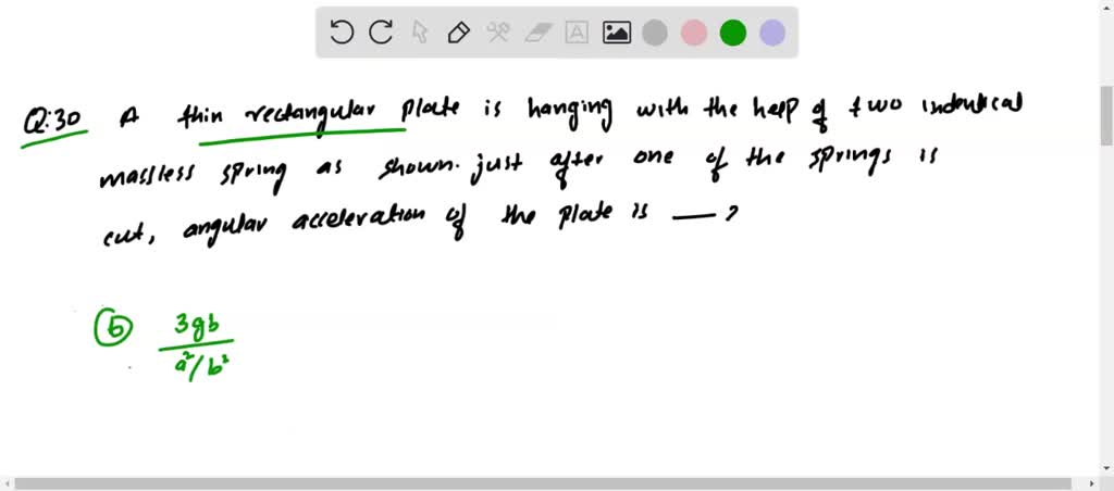 SOLVED:Λthin rectangular plate is hanging with the help of two ...
