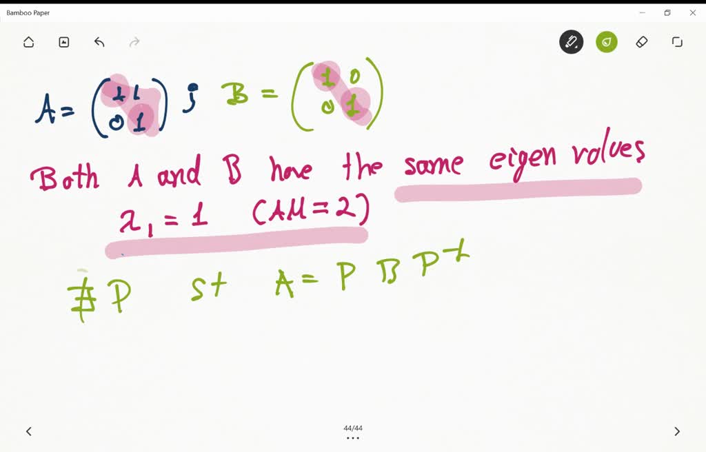 SOLVED:We know that similar matrices have the same eigenvalues (in fact ...