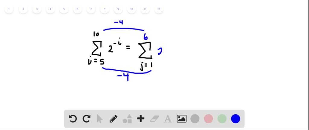 SOLVED:Complete the rewriting of each series using the new index as indicated. See Example 4 . ∑ ...