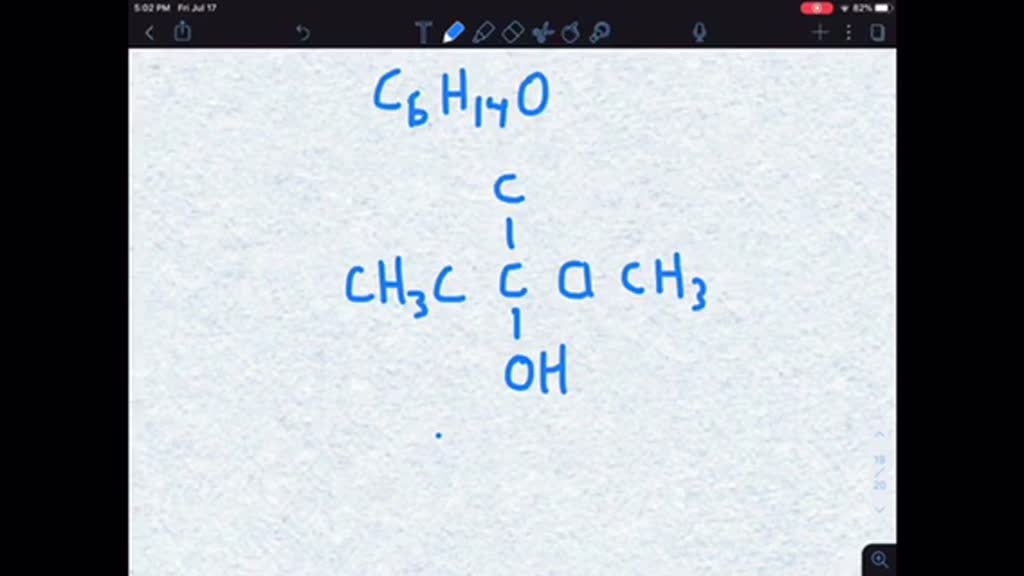 Write condensed and skeletal structures for all the tertiary alcohols ...