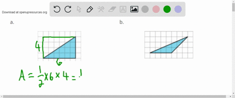 SOLVED:Find the area of the triangle. Explain or show your reasoning.