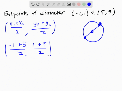 Find an equation of the circle that satisfies the given conditions. Endpoints of a diameter are ...