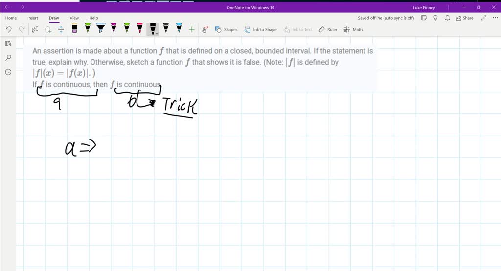 SOLVED:An assertion is made about a function f that is defined on a closed, bounded interval. If ...