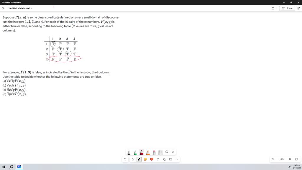 Suppose that the set {(a, b) |P(a, b)} is given by the triangular ...