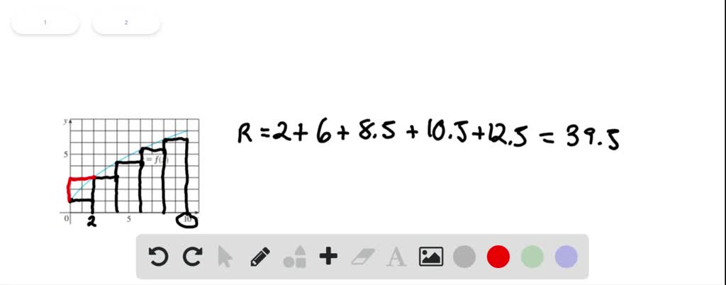 A By Reading Values From The Given Graph Of F Use Five Rectangles To Find A Lower Estimate