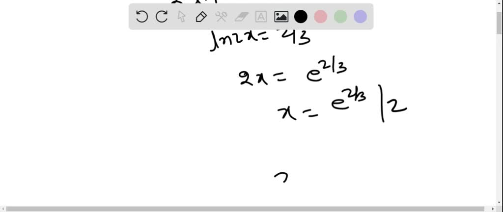 SOLVED:use a calculator to solve the given equations. 3 ln2 x=2