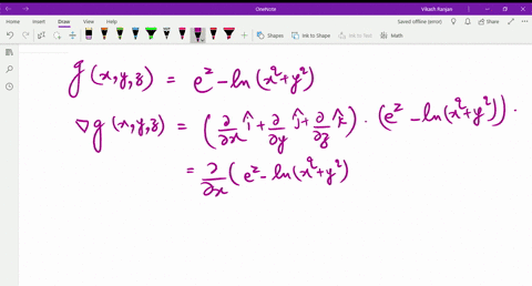 SOLVED:Find the gradient fields of the functions. g(x, y, z)=e^z-ln(x^2+y^2)