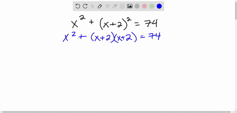 SOLVED:The sum of the squares of two consecutive positive odd integers is 74 . Find the integers.