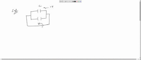 Two identical capacitors are connected in parallel, charged by a ...
