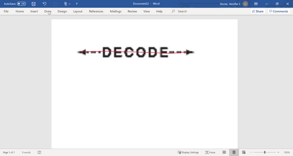 The word DECODE remains unchanged when it is reflected across its ...