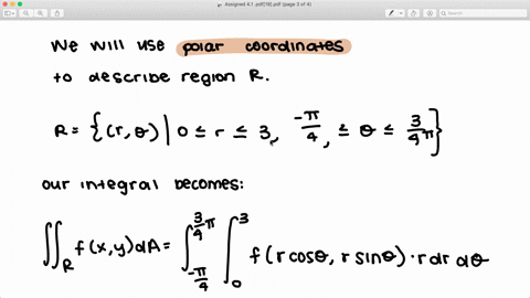 SOLVED:A region R is shown. Decide whether to use polar coordinates or ...