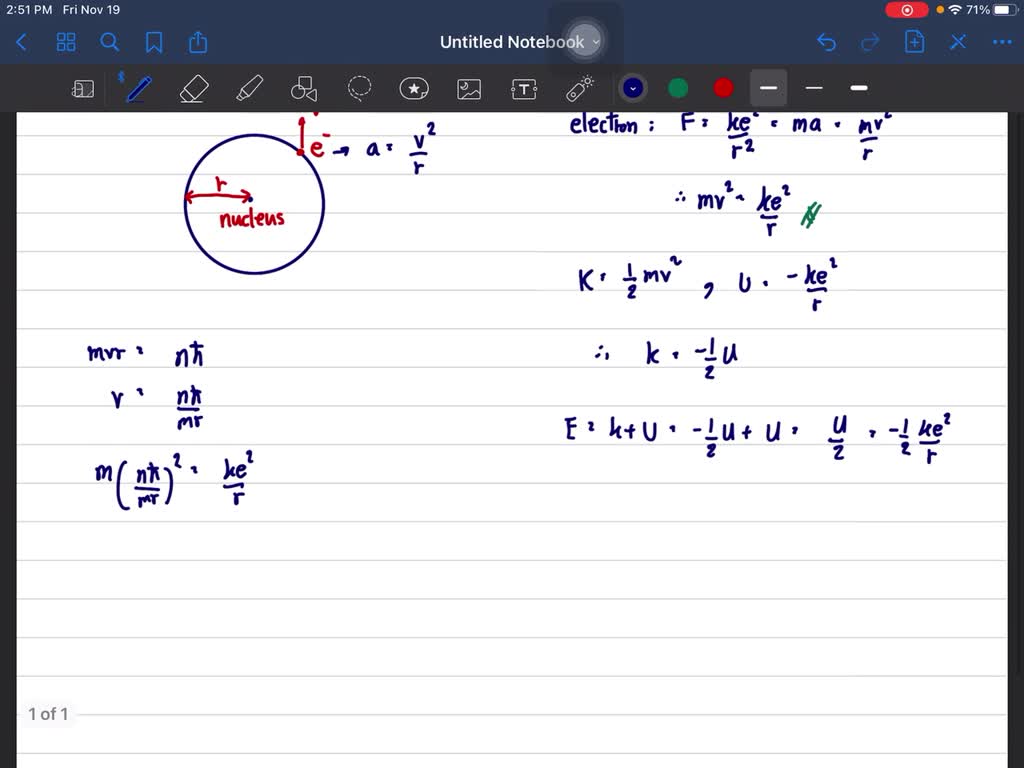 SOLVED:A hydrogen atom consists of an electron, of mass m, or biting a ...