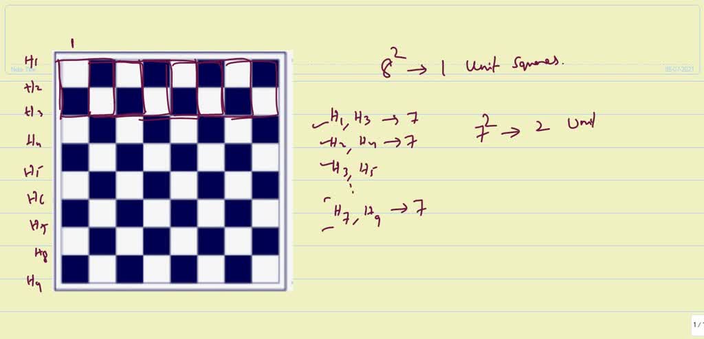 SOLVED:The total number of squares of all possible sizes that are ...