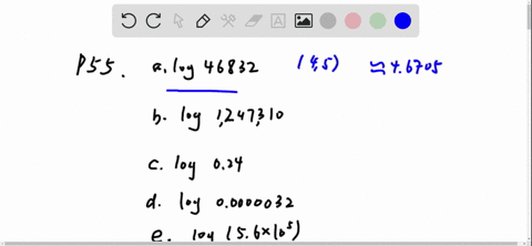 Estimate the value of each logarithm between two consecutive integers ...
