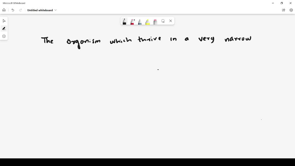 SOLVED:The organisms which thrive in a very narrow range of ...