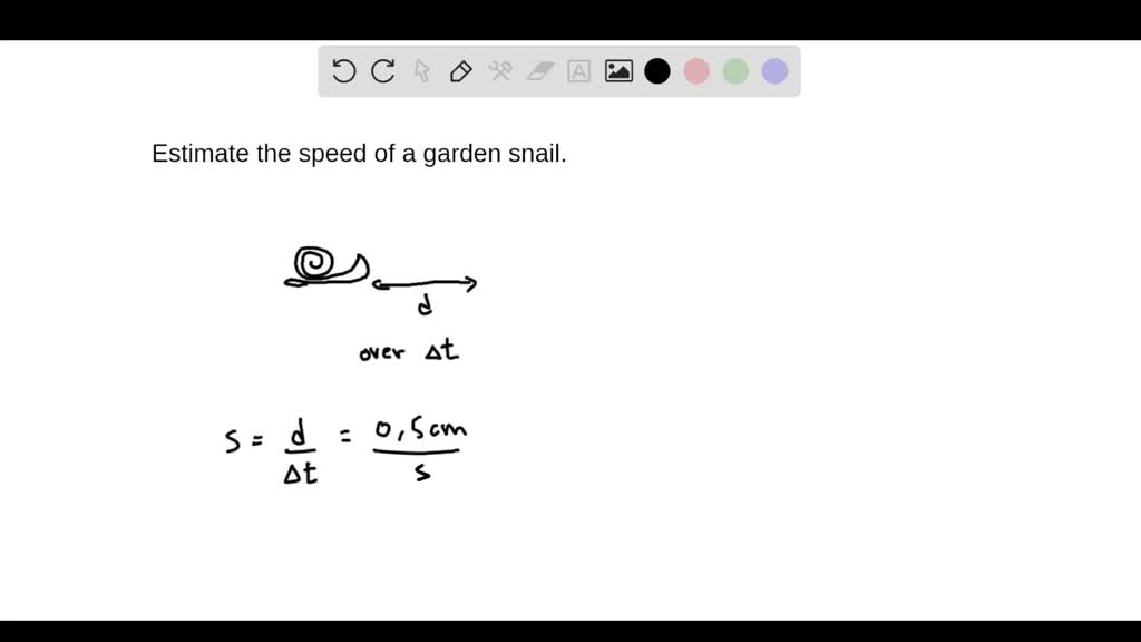 ⏩SOLVED:Estimate the speed of a garden snail. | Numerade