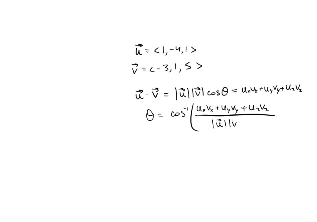 ⏩SOLVED:Find the angle between the vectors. (First find an exact ...