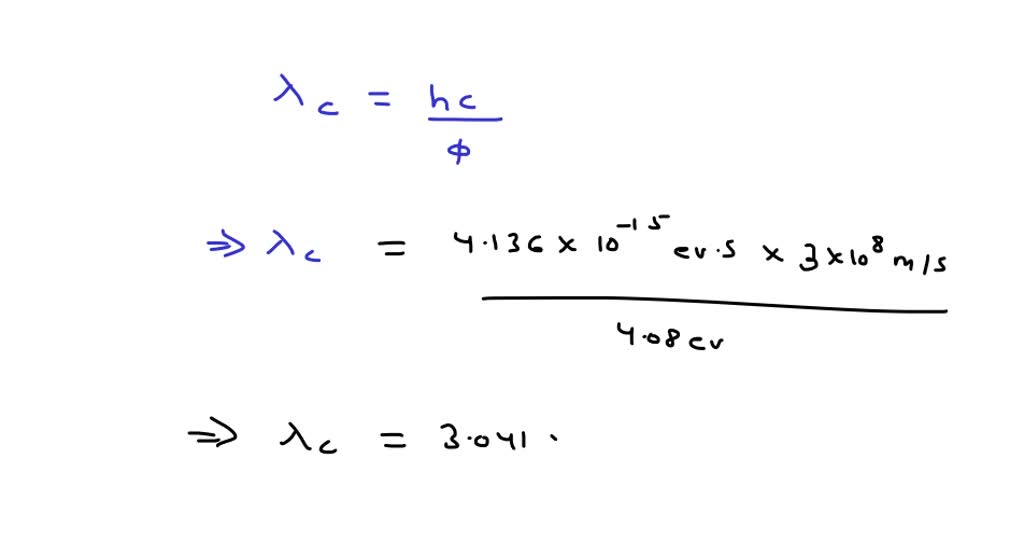 SOLVED: What is the cutoff wavelength for the photoelectric effect ...