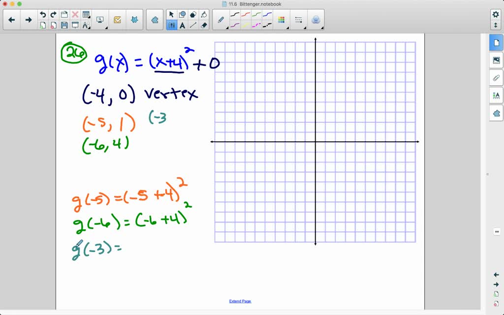 SOLVED:For each of the following, graph the function, label the vertex, and draw the axis of ...