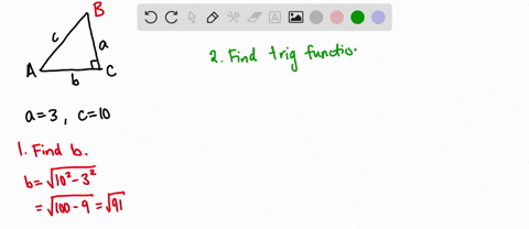 SOLVED:Use the Pythagorean theorem to find the unknown side length ...