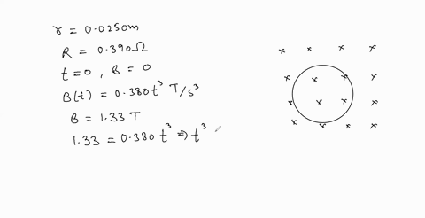 SOLVED:Item 3 Constants Part A circular loop of wire with radius 0.0250 m and resistance 380 €2 ...