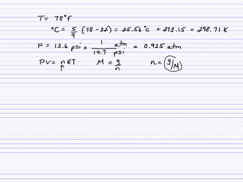 SOLVED:20. Use the ideal gas law to complete the following table for propane \left(\mathrm{C}_{3 ...