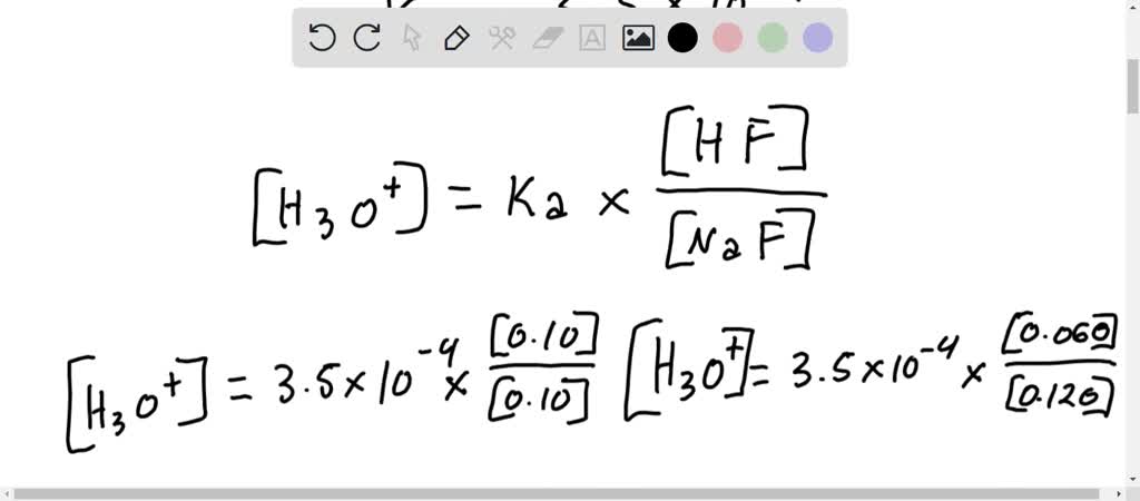 SOLVED:Using Table 14.5 for Ka values, compare the pH of a HF buffer that contains 0.10 M HF and ...