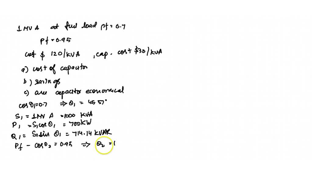 (a) How many Mvar of shunt capacitors are required to increase the ...