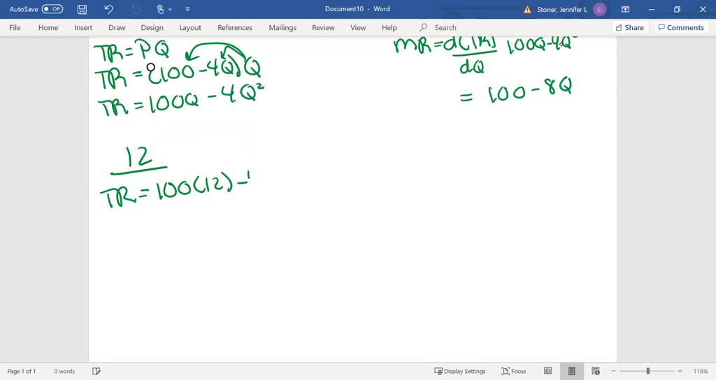 ⏩SOLVED:If the demand function is P=100-4 Q find expressions for TR… | Numerade