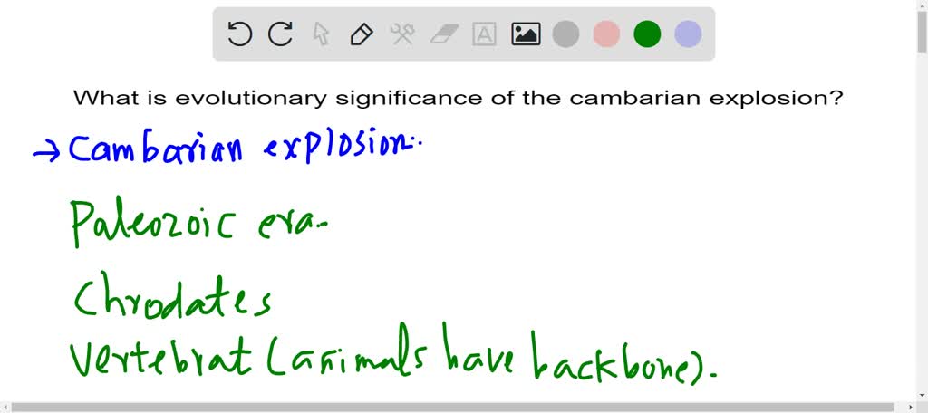 ⏩SOLVED:What is the evolutionary significance of the Cambrian… | Numerade
