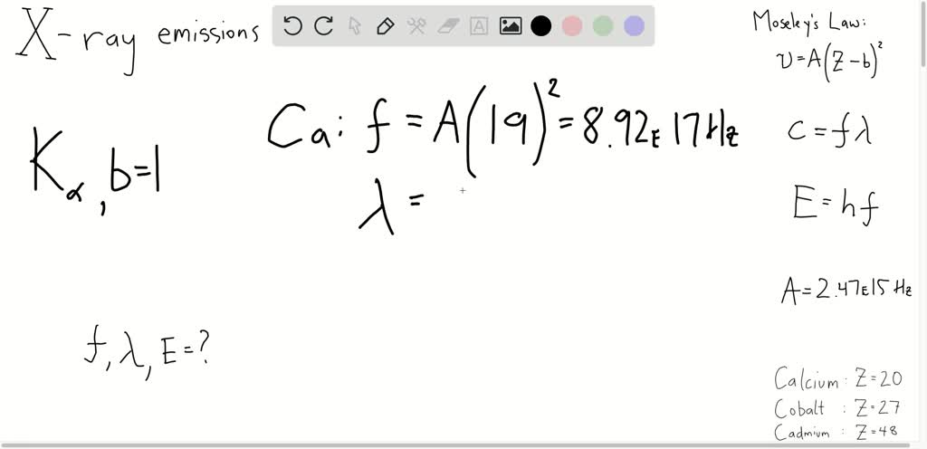 SOLVED:Calculate the frequency, energy (in 𝐤 eV ) , and wavelength of ...