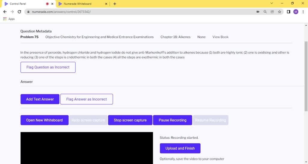 SOLVED:In the presence of peroxide, hydrogen chloride and hydrogen ...