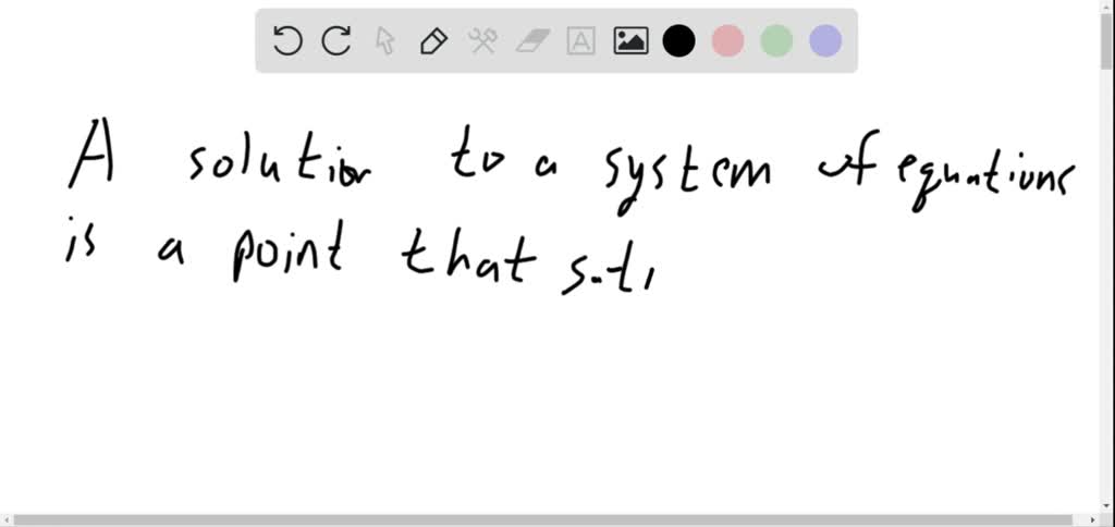 SOLVED Explain What Is Meant By a Solution To A System Of Equations 