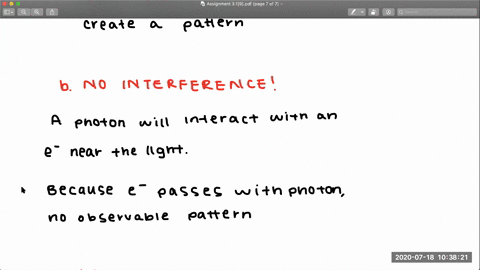 SOLVED:Determine whether an interference pattern is observed on the ...