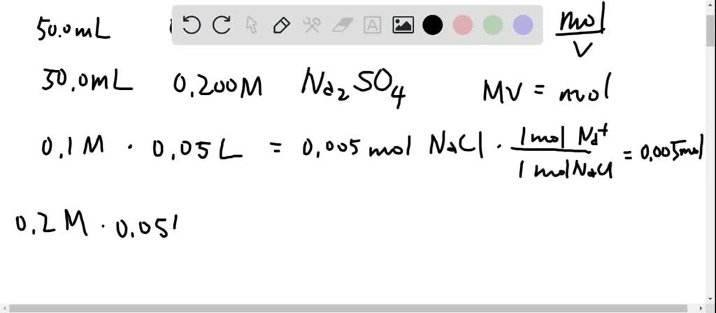 SOLVED:What happens to the concentration of Na+ when you mixed ...