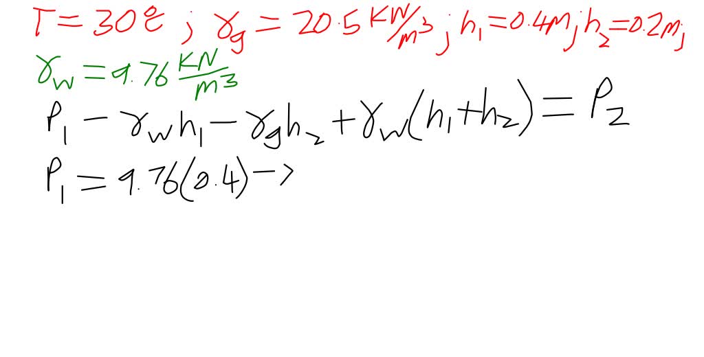 SOLVED:The differential manometer shown in Figure 2.53 is used to measure the pressure drop ...