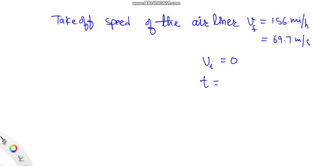 SOLVED:·A 747 airliner reaches its takeoff speed of 156 mi / h in 35.2 ...