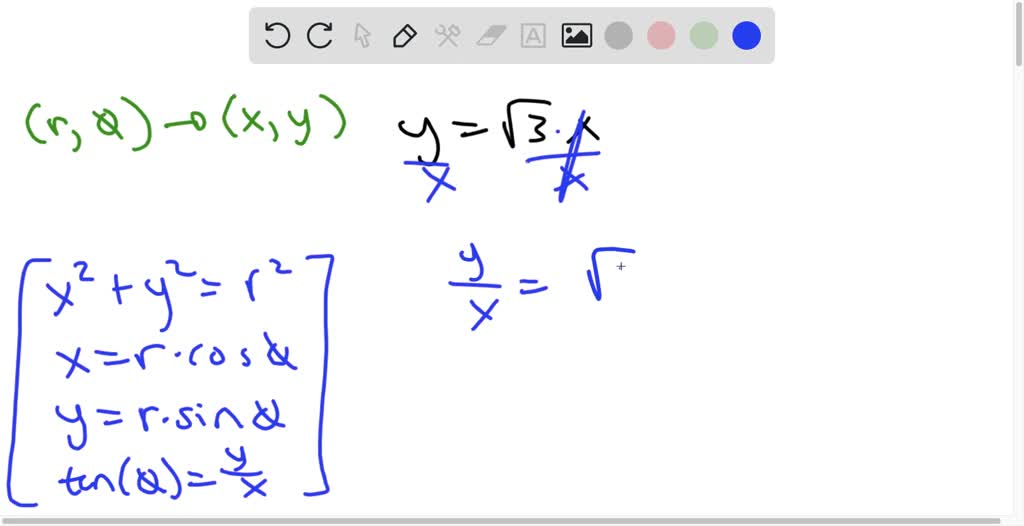SOLVED:Find a polar equation for the curve represented by the given ...