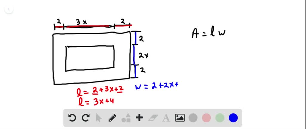 SOLVED:The diagram at the right shows the dimensions of a picture frame ...
