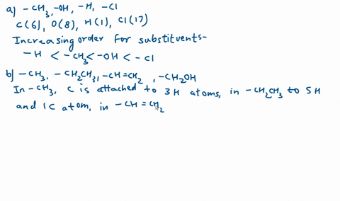 SOLVED:Rank the substituents in each of the following sets according to ...