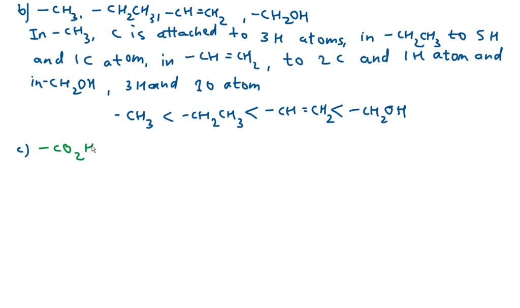 SOLVED:Rank the substituents in each of the following sets according to ... SOLVED:Rank the substituents in each of the following sets according to ...